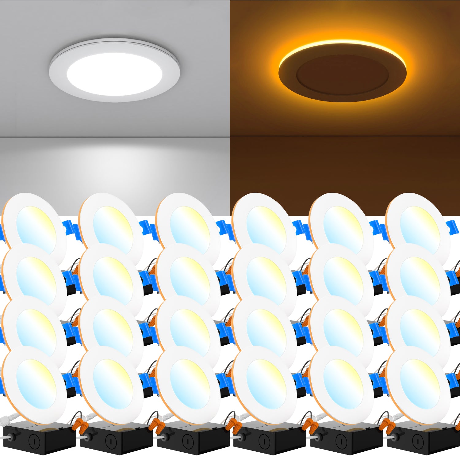 Recessed LED Lighting, 4 Inch, Slim, Wafer Thin, Night Light, Selectab ...