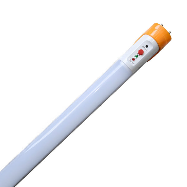 T8 LED Tube with Emergency Battery, 4ft, Frosted, Bypass, Type B, 18W ...