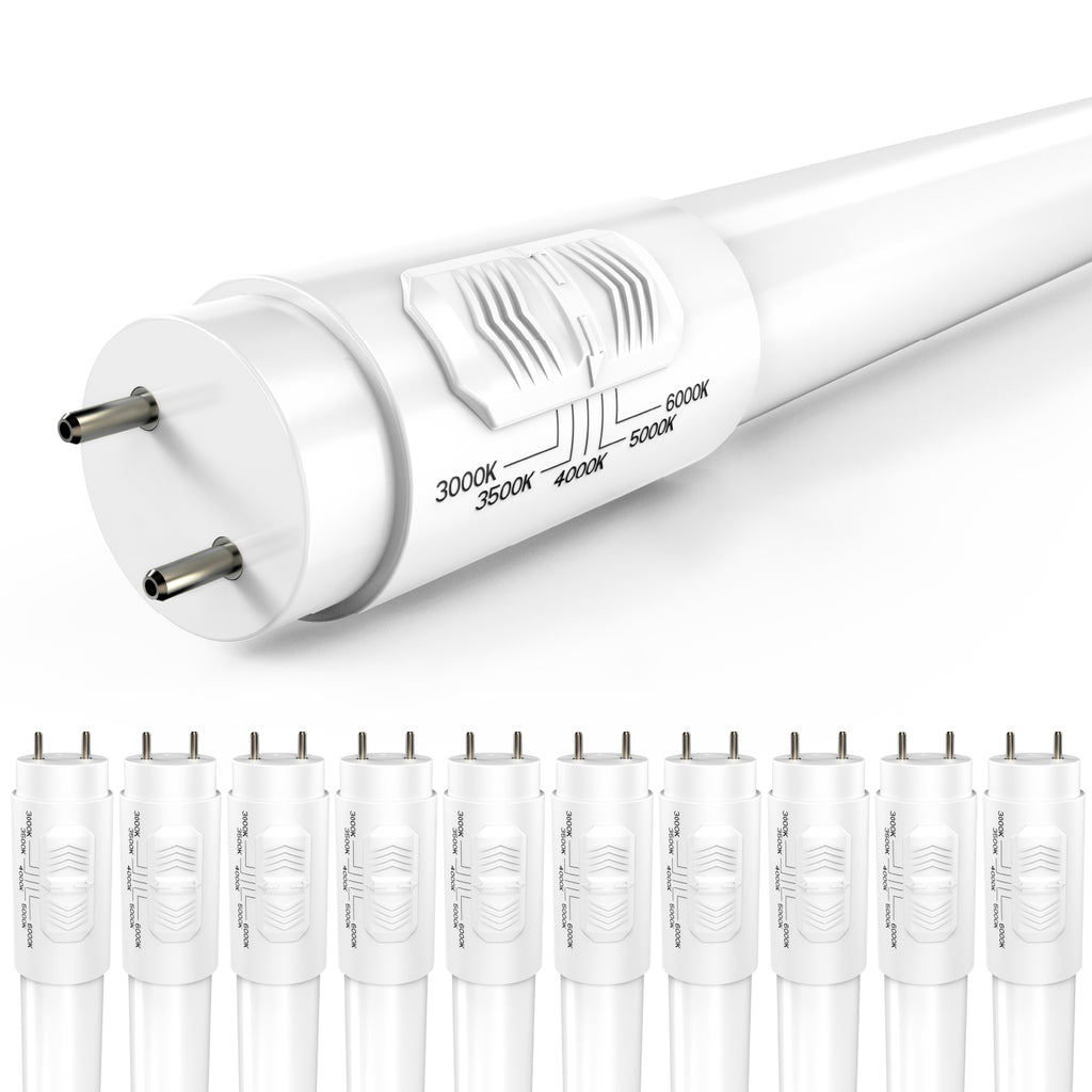 T8 LED Tubes, 4ft, Frosted, Type B, Selectable CCT, Single /Double ...