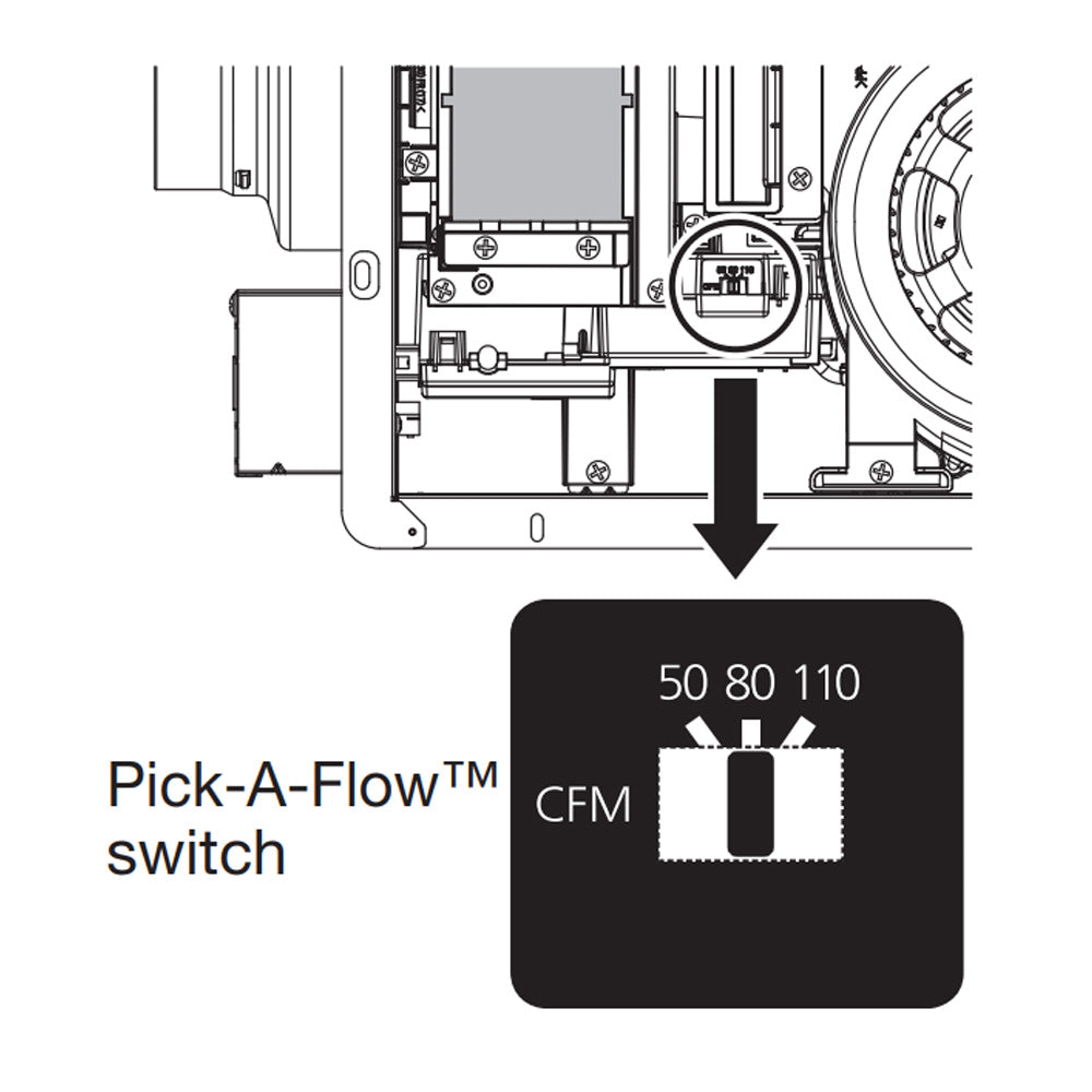 Panasonic WhisperWarm DC, Ceiling Exhaust Fan, Heater, 50/80/110 CFM ...