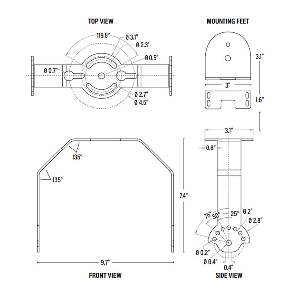 Adjustable Mounting Bracket for 100-250W UFO High Bay – Sunco Lighting