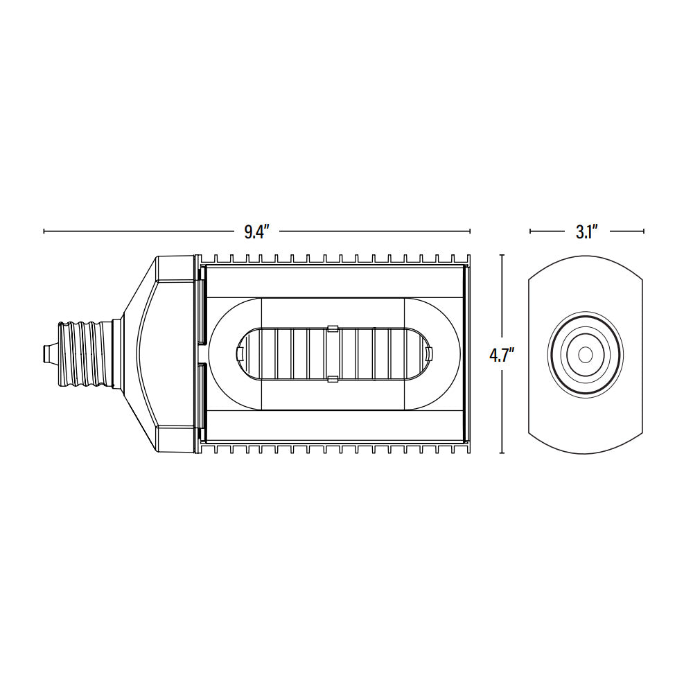 LED Wall Pack Retrofit Bulb, E39 Mogul Base, 72W, 11000 Lumens – Sunco ...