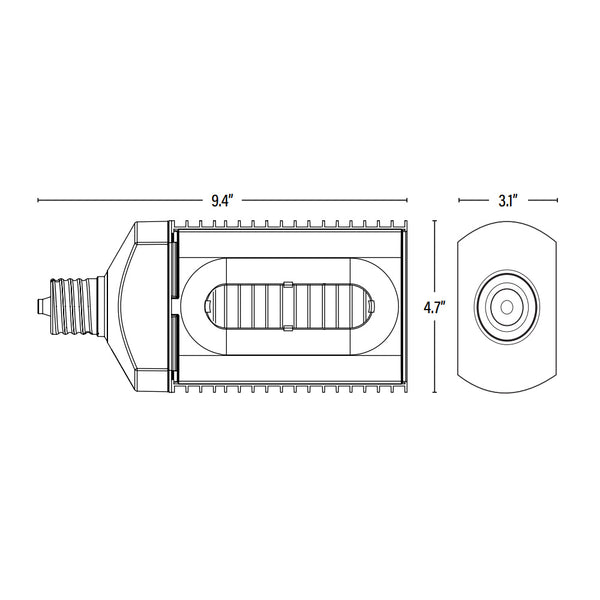 LED Wall Pack Retrofit Bulb, E39 Mogul Base, 72W, 11000 Lumens – Sunco ...