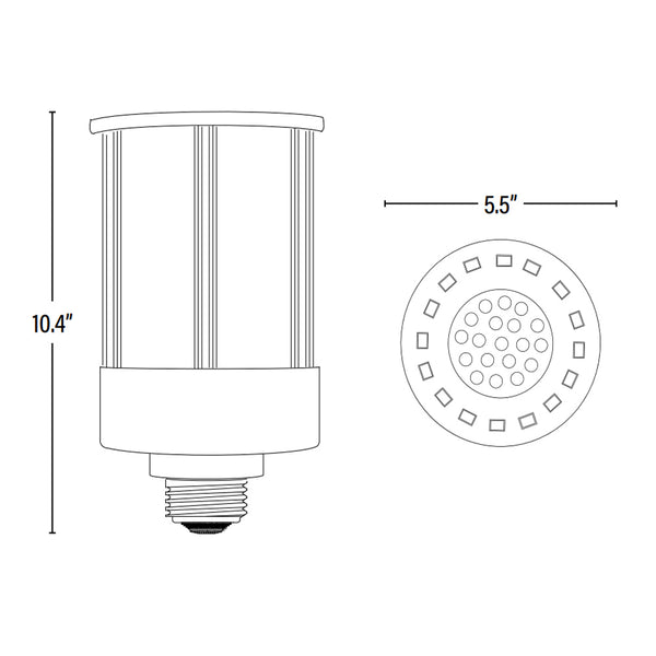 LED Corn Bulb, E39 Mogul Base, 120W, 15600 Lumens – Sunco Lighting
