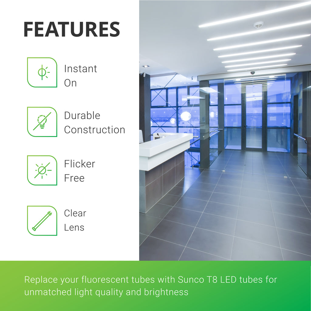 T8 LED Tube Lights, Clear | LED LIGHTING | SUNCO – Sunco Lighting