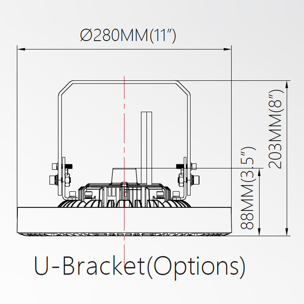 Adjustable Mounting U-Bracket for ULI UFO High Bay – Sunco Lighting
